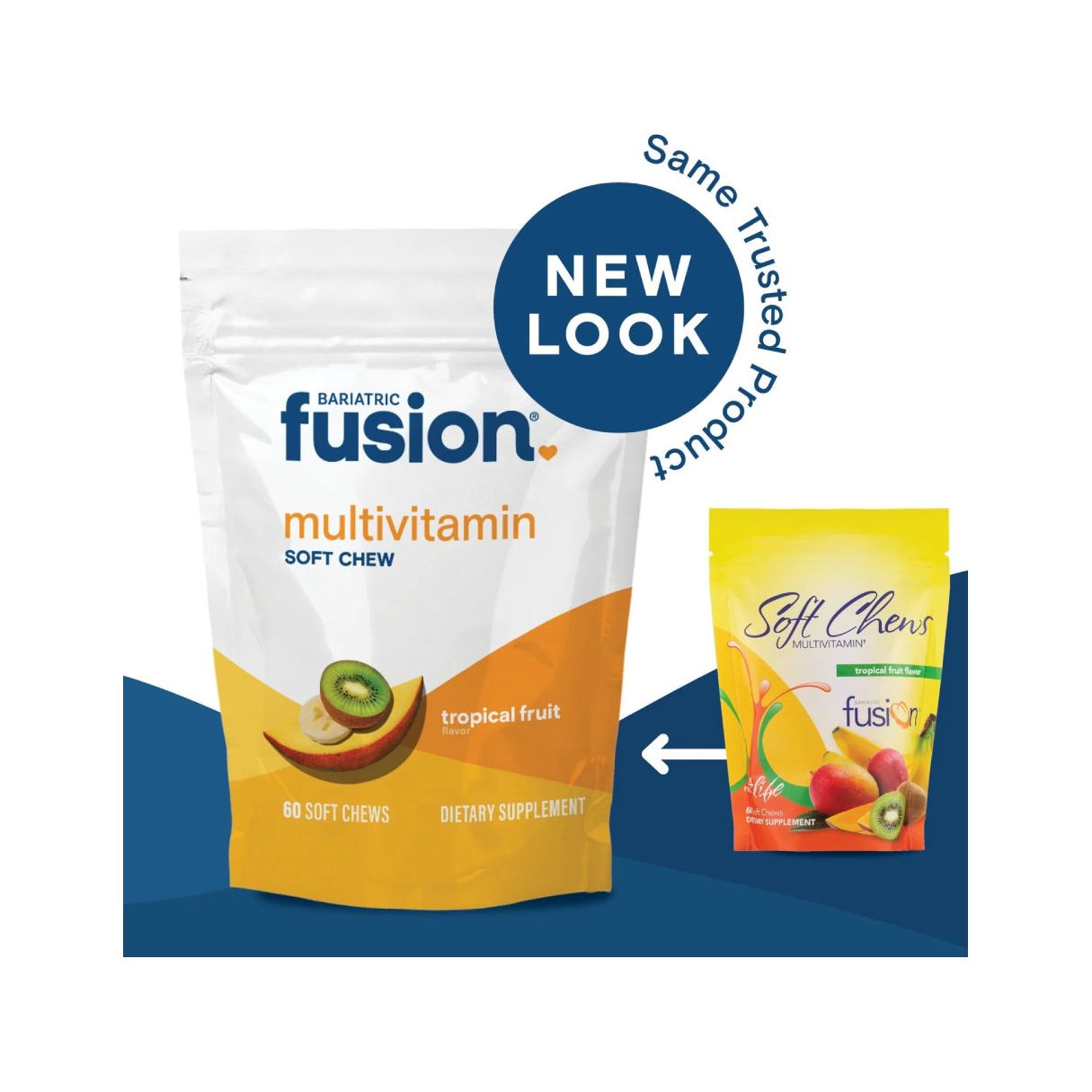Bariatric Fusion ® Multivitamin Tropical Fruit 60 Soft Chews - Hi Vitamins