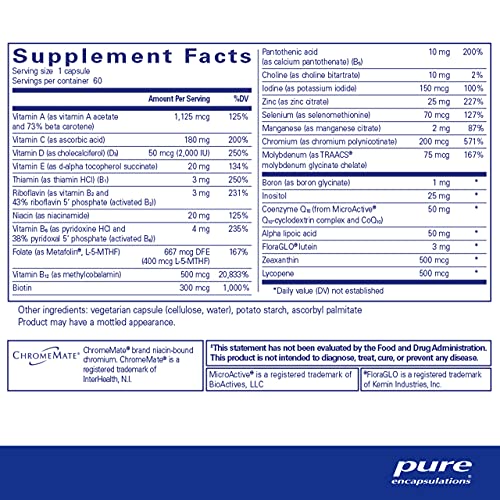 Pure Encapsulations One MultiVitamin 60 Cápsulas - Hi Vitamins